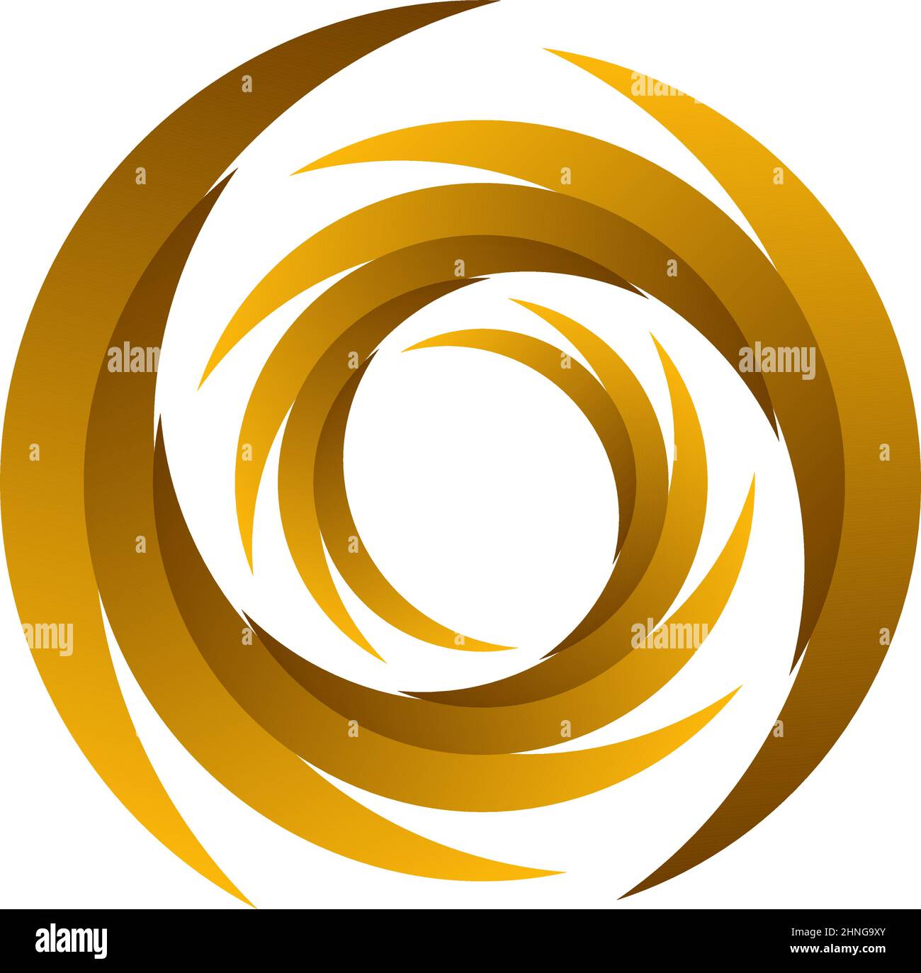 Spiral, swirl, twirl. Rotating segmented circle, circular swoosh circle ...