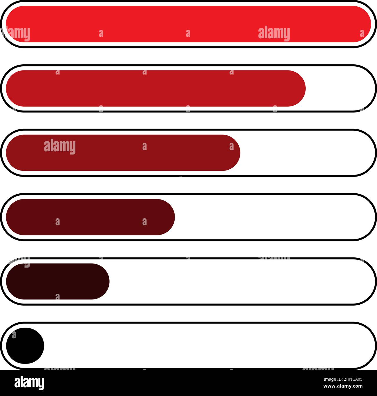 Progress bar. Steps, phases, level indicator. Yardstick meter. Rank ...
