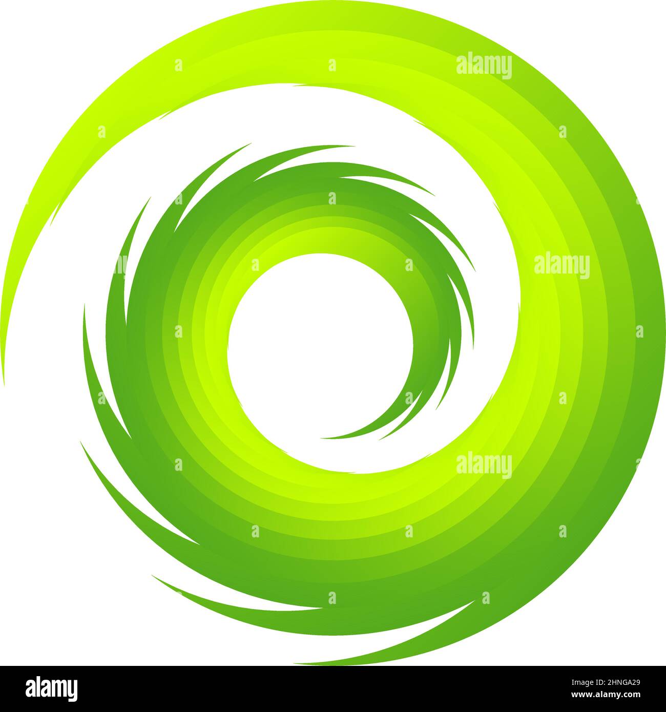 Spiral, swirl, twirl. Rotating segmented circle, circular swoosh circle ...
