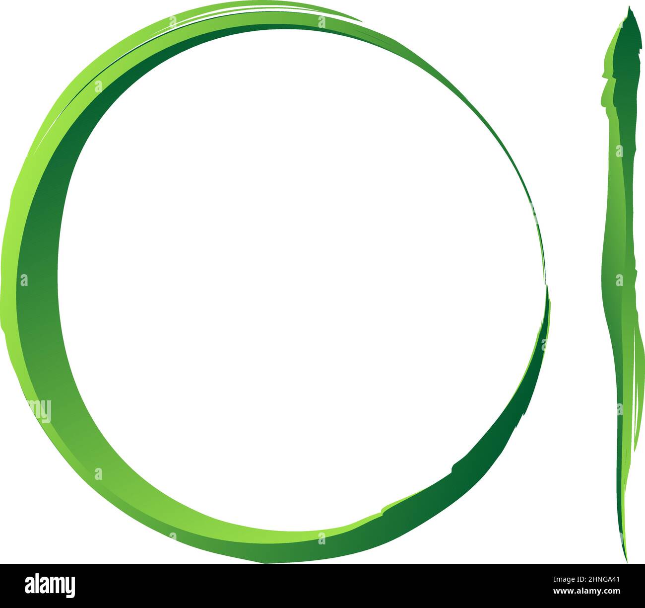 Green grungy, grunge circle and brushstroke. Sketchy, doodle freehand ...