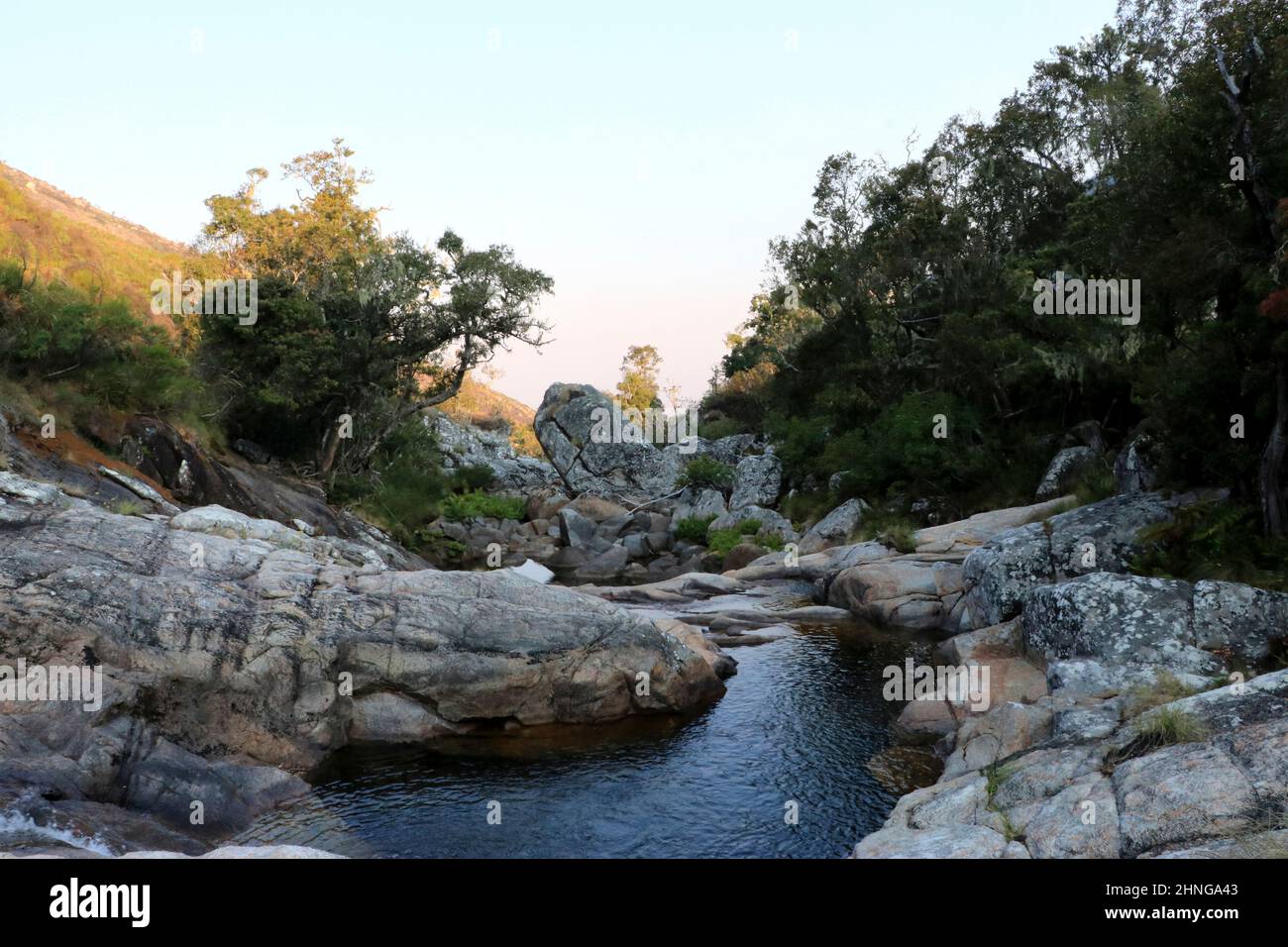 A stream is seen on Mount Mulanje, Malawi. Mt. Mulanje has many ...