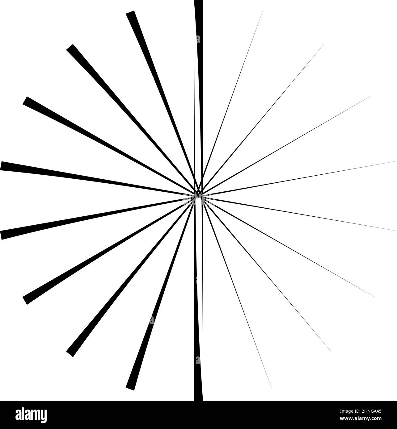 Radial, radiating lines, stripes design element - stock vector ...