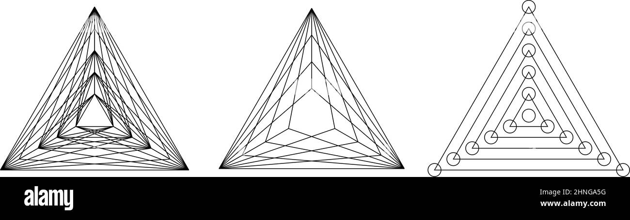 Geometric formation, icon, symbol. Vector illustration with abstract ...