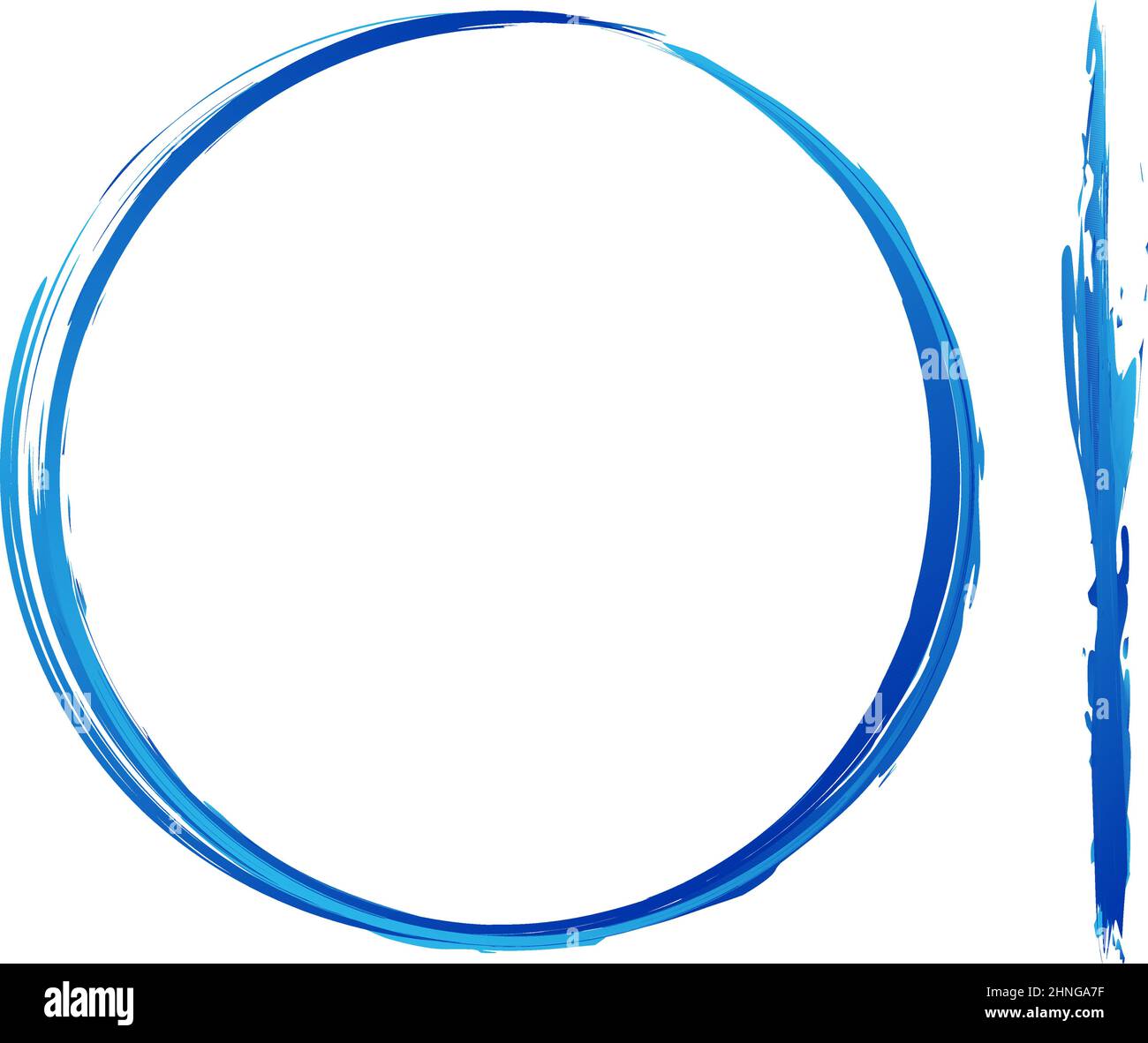 Blue aque, water grungy, grunge circle and brushstroke. Sketchy, doodle ...