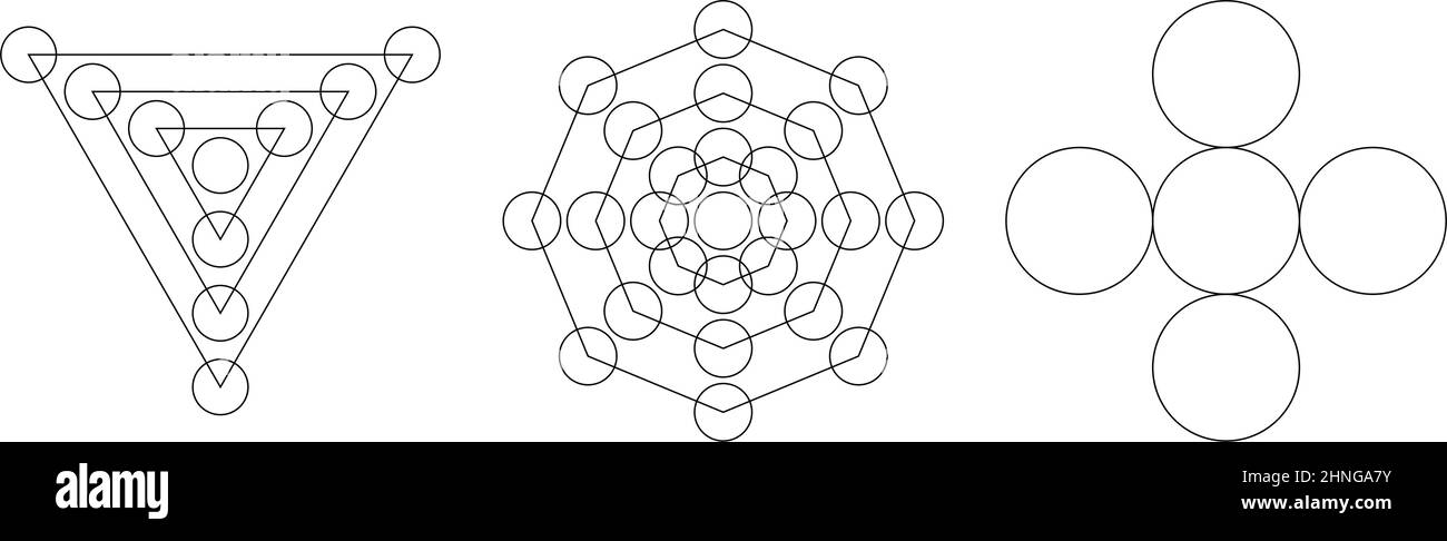 Geometric formation, icon, symbol. Vector illustration with abstract ...