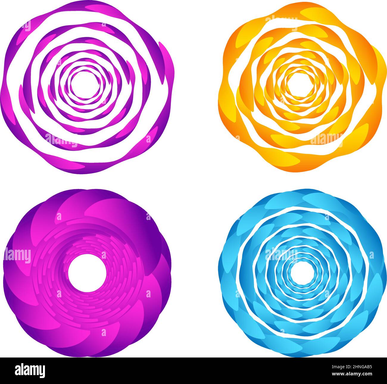 Abstract geometric circle, ring design element. Circular, concentric ...