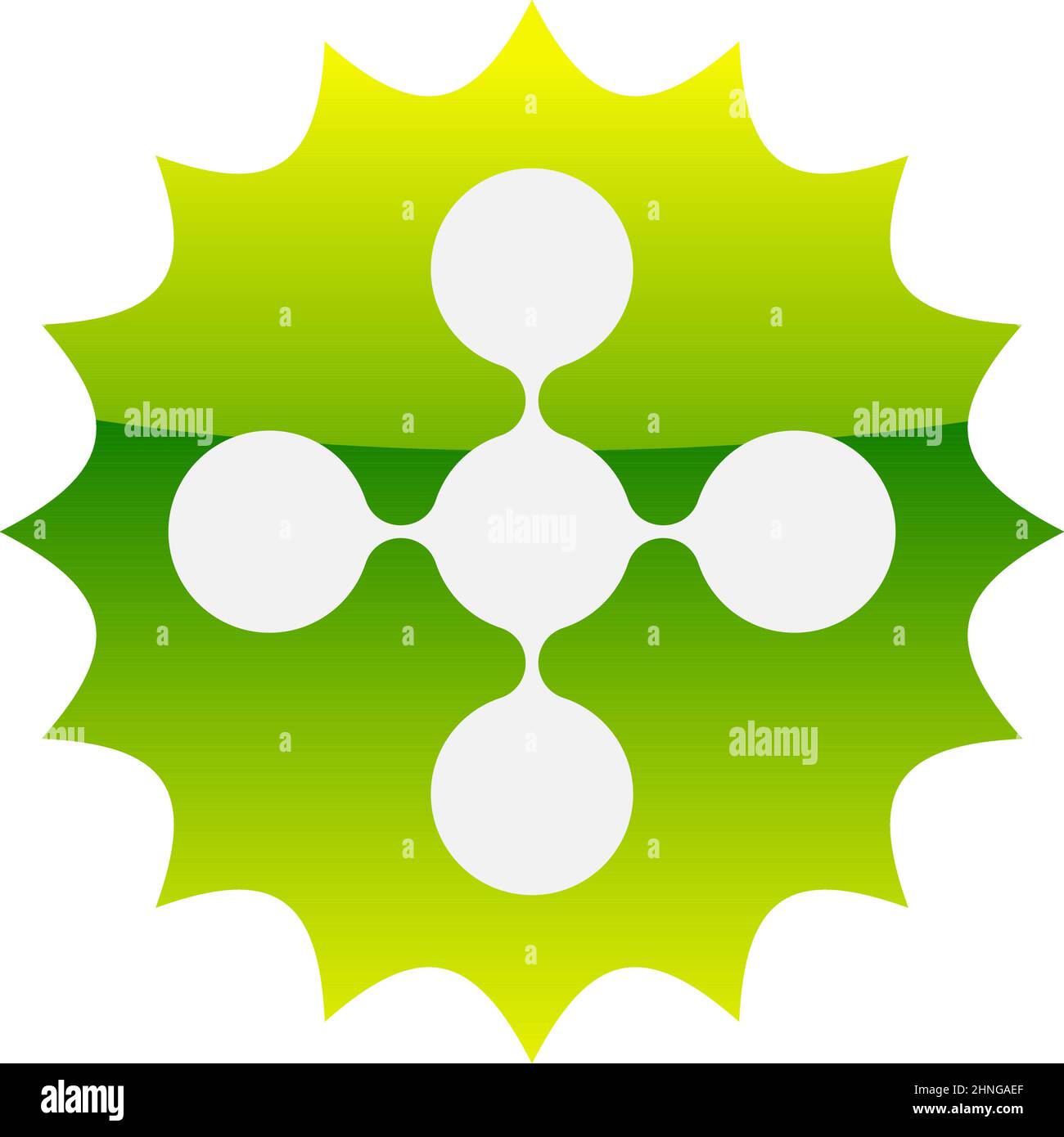 Connected circles, nodes as technology, tech, electronics and ...