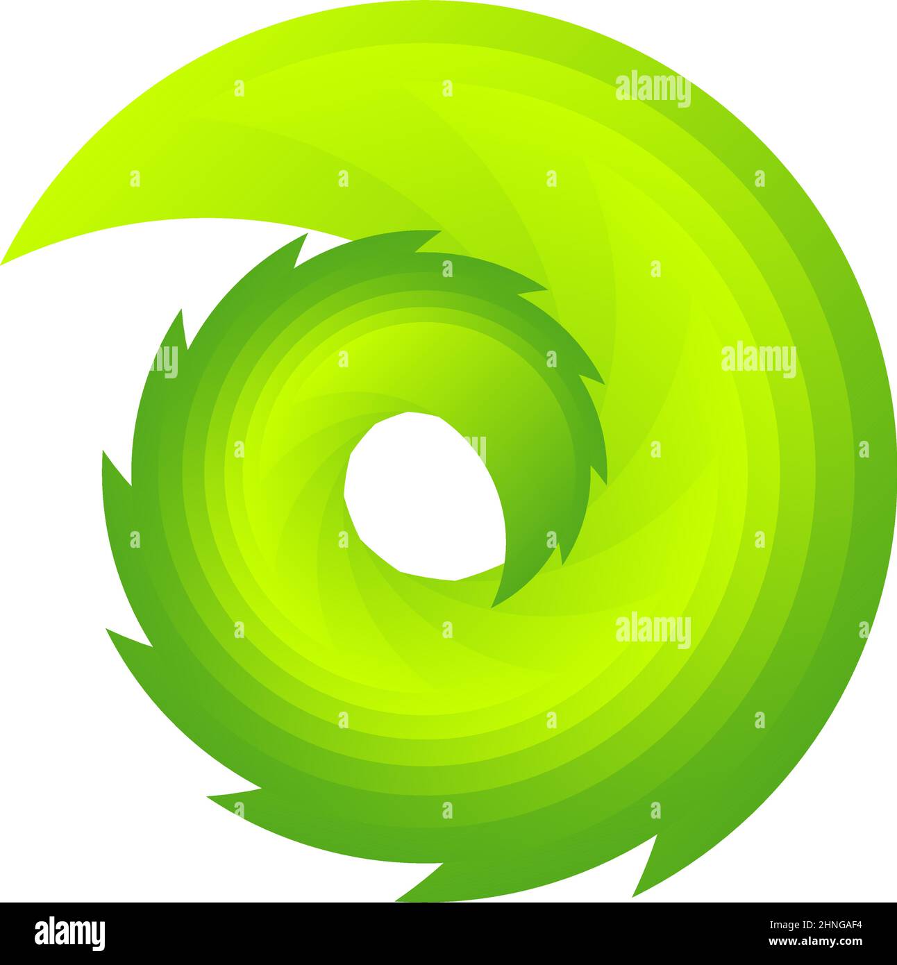 Spiral, swirl, twirl. Rotating segmented circle, circular swoosh circle ...