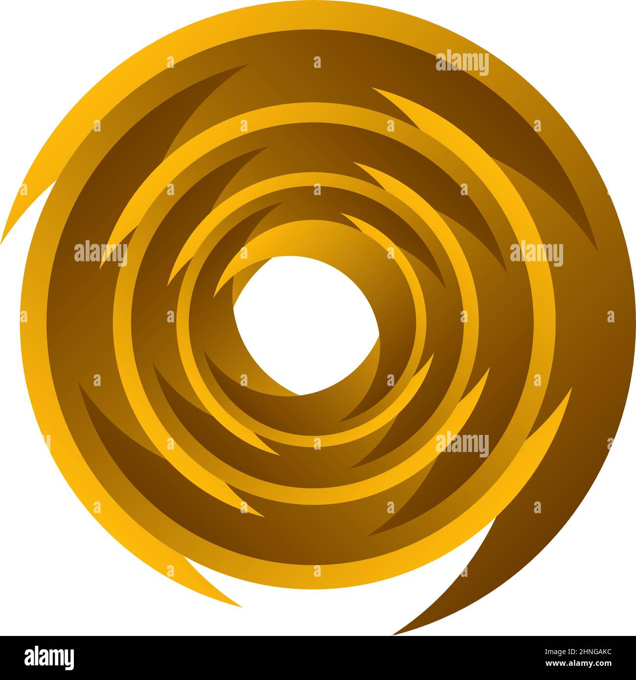 Spiral, swirl, twirl. Rotating segmented circle, circular swoosh circle ...