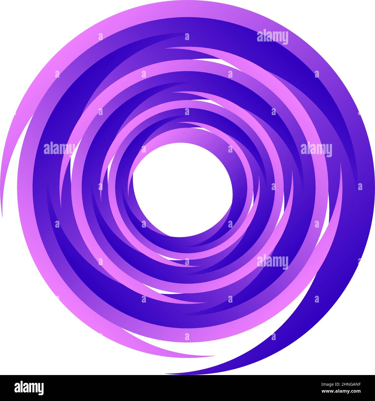 Spiral, swirl, twirl. Rotating segmented circle, circular swoosh circle ...