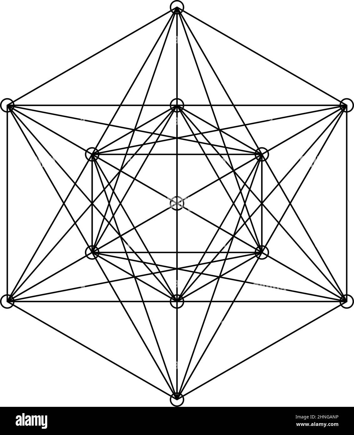 Geometric formation, icon, symbol. Vector illustration with abstract ...