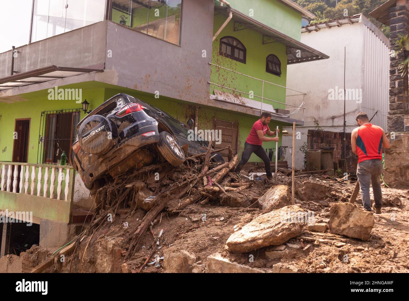 PETR'POLIS, RJ - 16.02.2022: TRAGEDY IN PETROPOLIS RJ - The day after the severe storm that ...