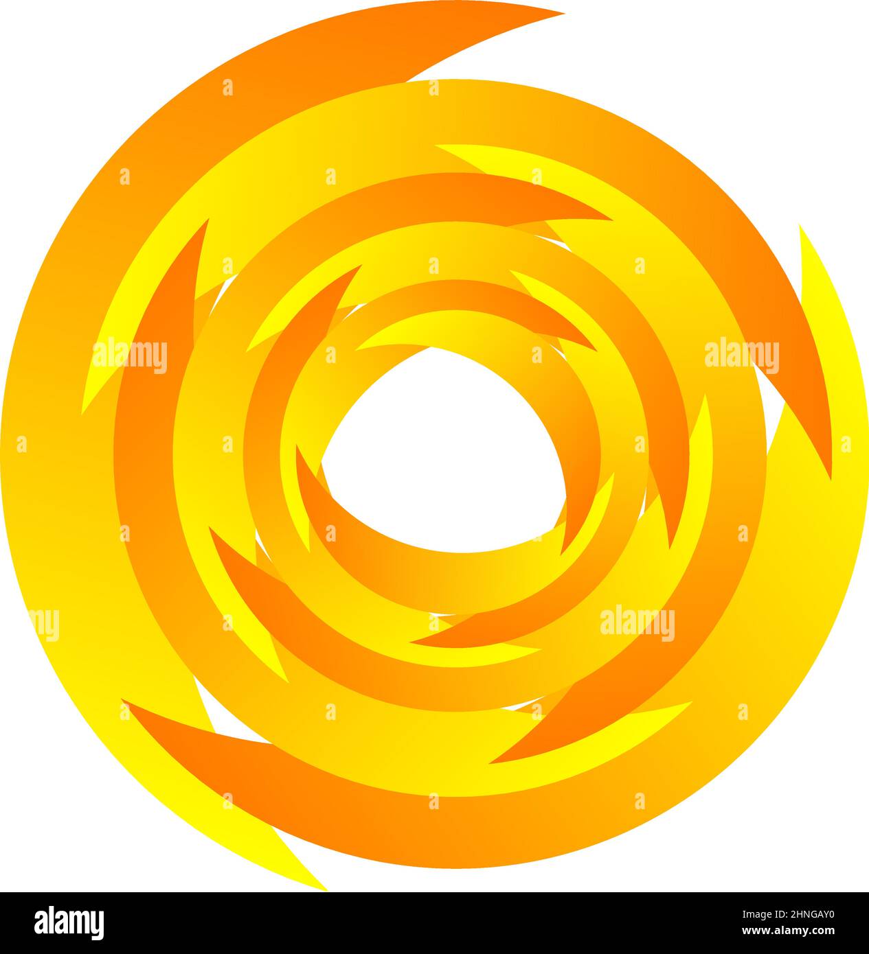 Spiral, swirl, twirl. Rotating segmented circle, circular swoosh circle ...