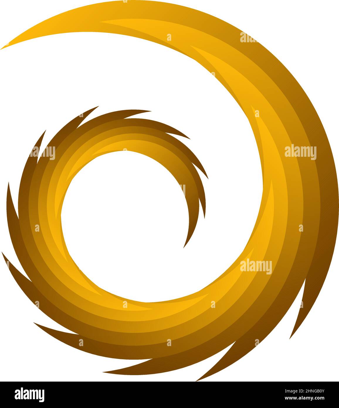 Spiral, swirl, twirl. Rotating segmented circle, circular swoosh circle ...