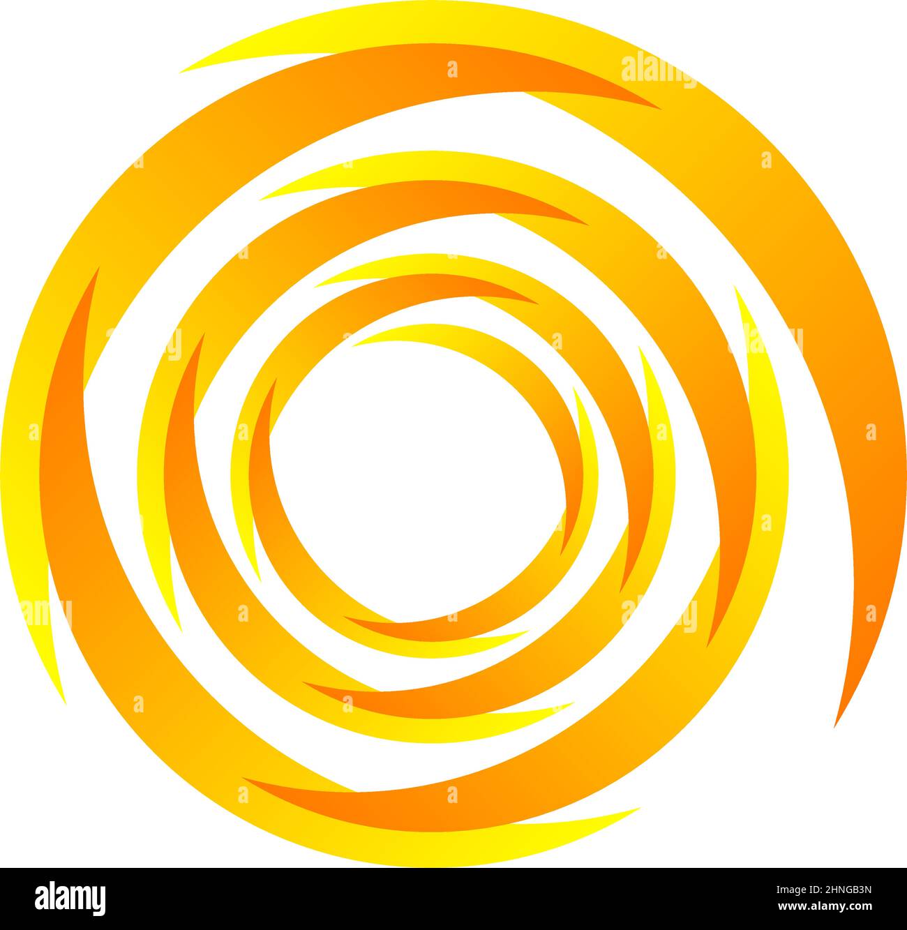 Spiral, swirl, twirl. Rotating segmented circle, circular swoosh circle ...