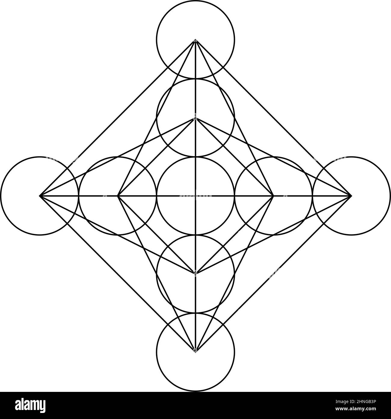 Geometric formation, icon, symbol. Vector illustration with abstract ...