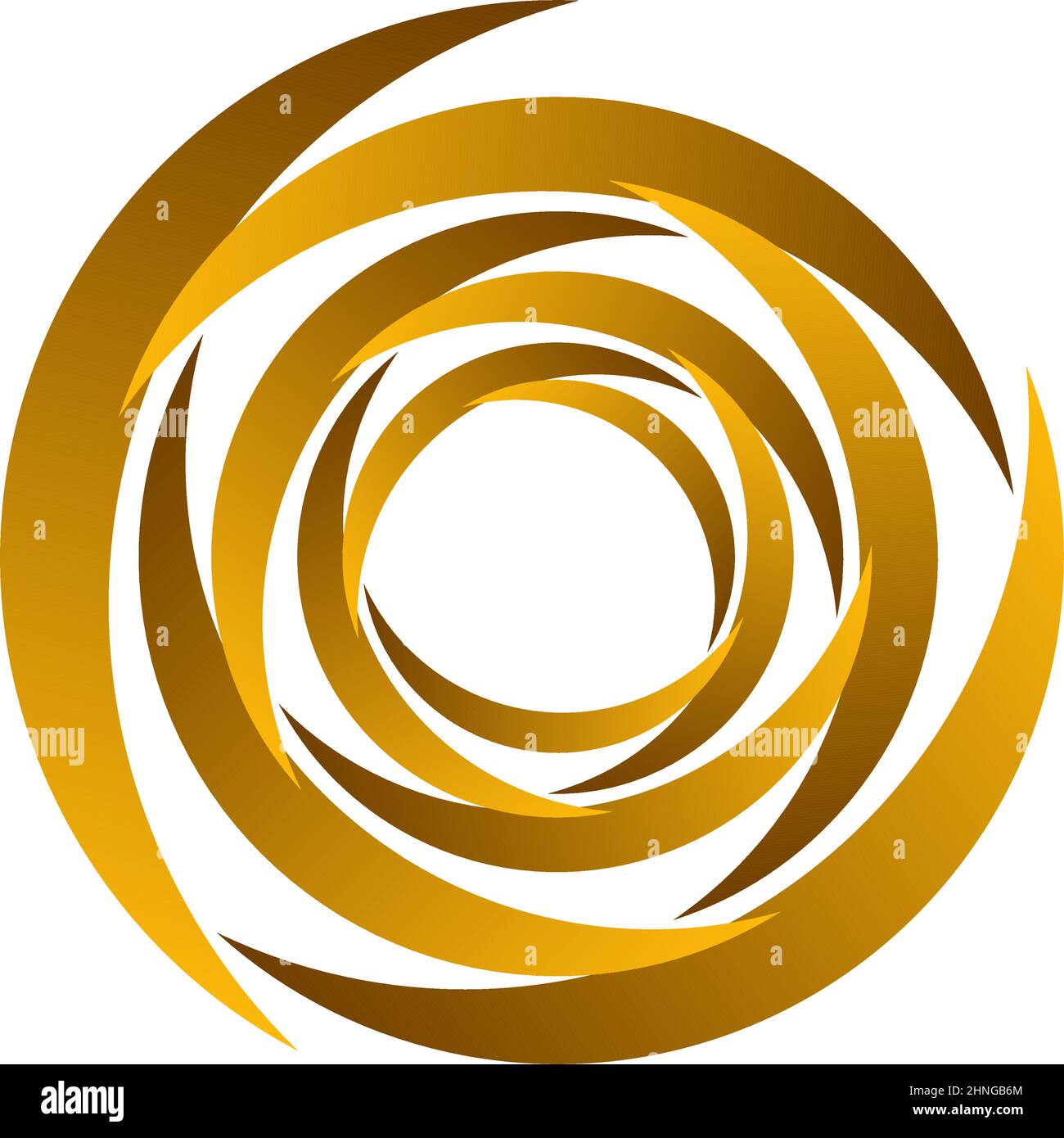 Spiral, swirl, twirl. Rotating segmented circle, circular swoosh circle ...