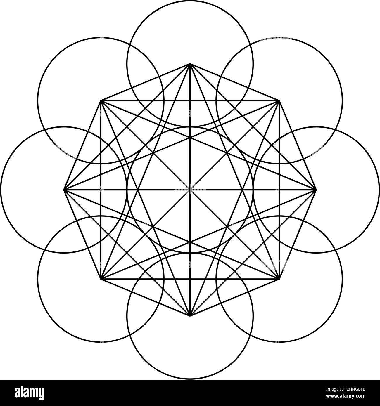 Geometric formation, icon, symbol. Vector illustration with abstract ...