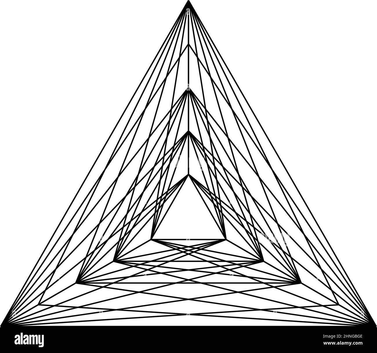 Geometric formation, icon, symbol. Vector illustration with abstract ...