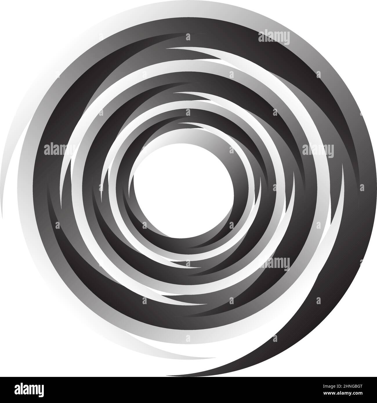Spiral, swirl, twirl. Rotating segmented circle, circular swoosh circle ...