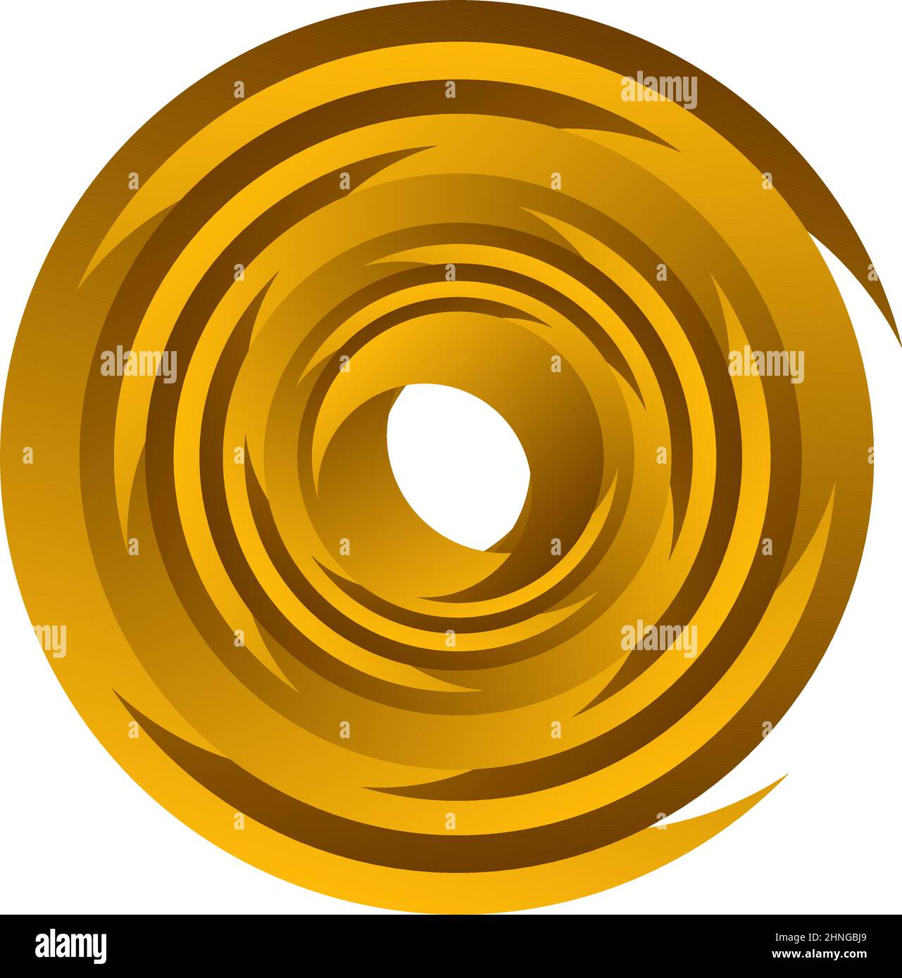 Spiral, swirl, twirl. Rotating segmented circle, circular swoosh circle ...