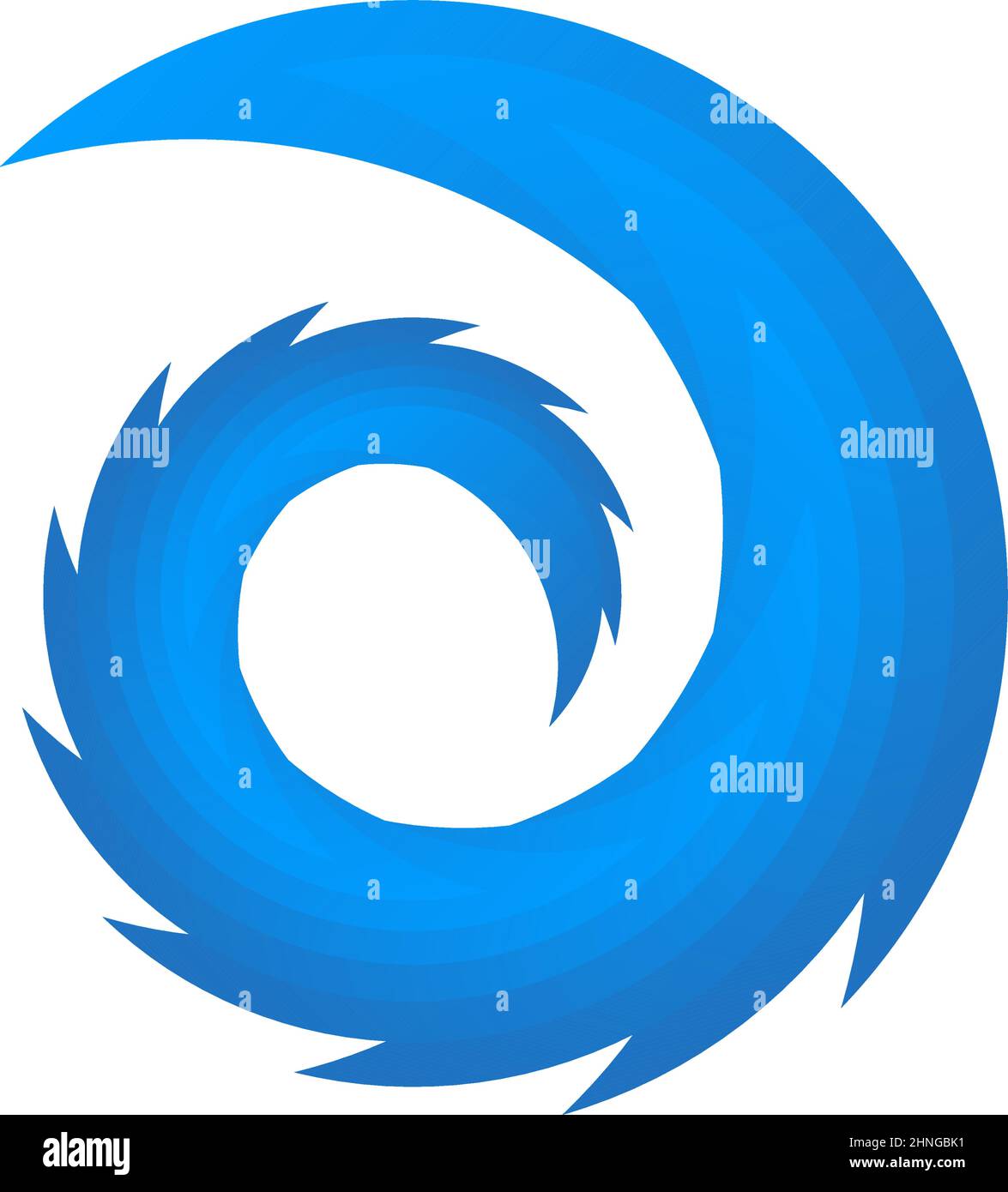 Spiral, swirl, twirl. Rotating segmented circle, circular swoosh circle ...
