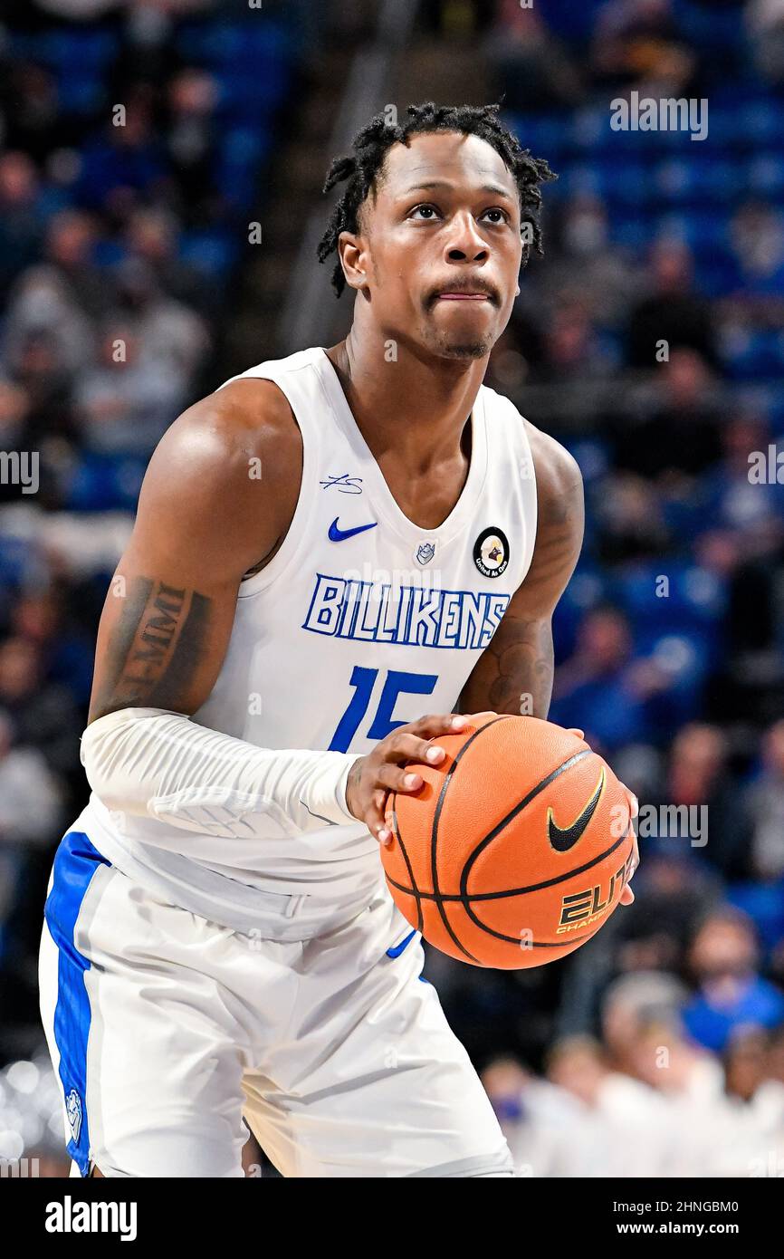 February 16, 2022: Saint Louis Billikens guard Jordan Nesbitt (15) get ...