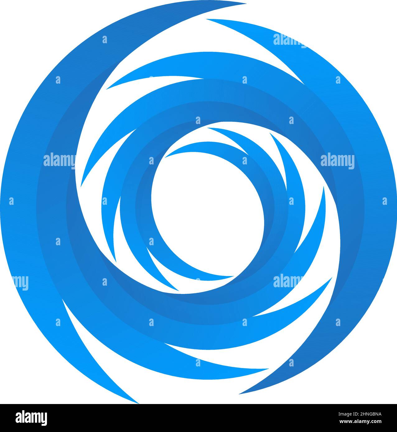 Spiral, swirl, twirl. Rotating segmented circle, circular swoosh circle ...