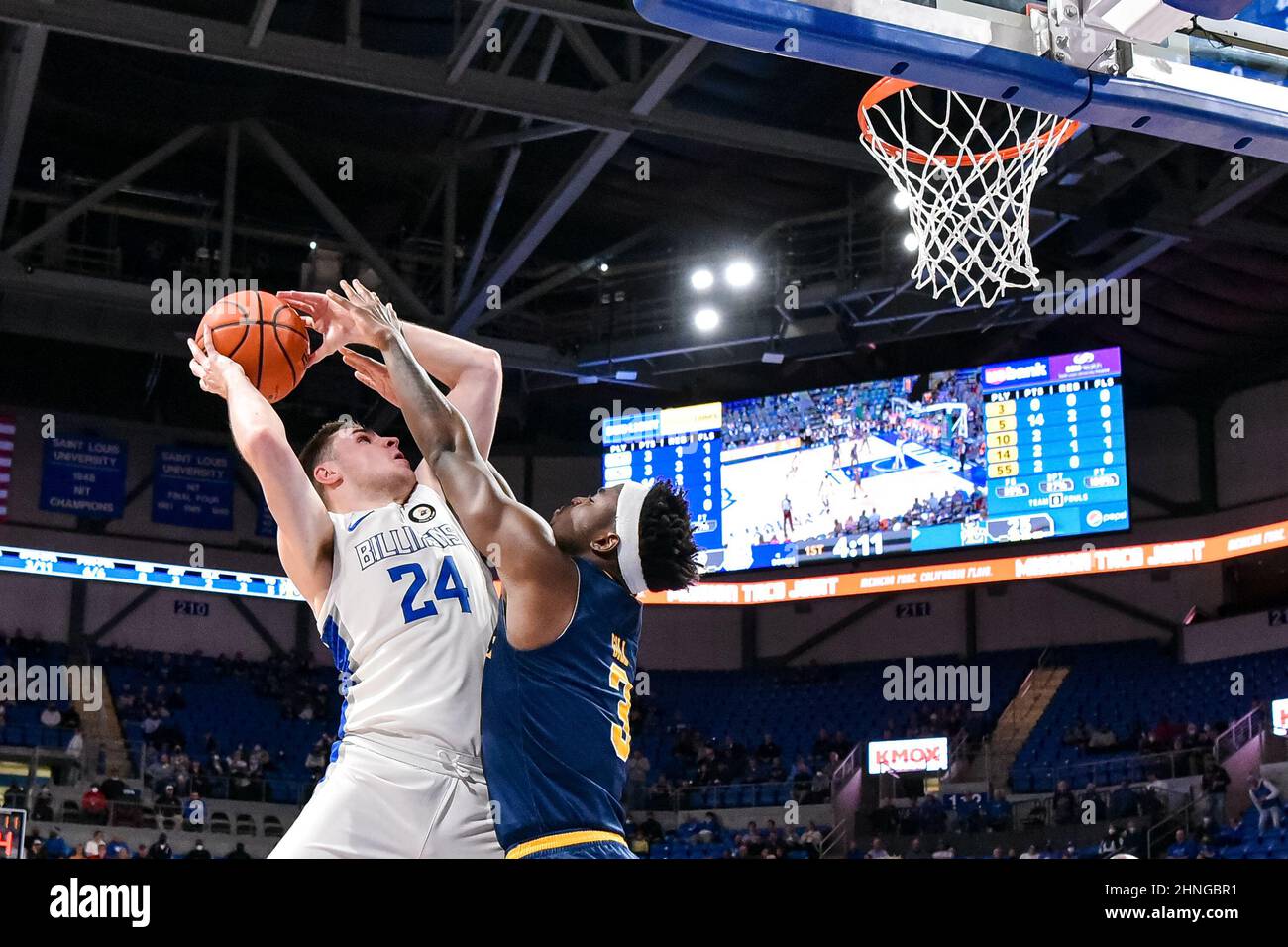 February 16, 2022: Saint Louis Billikens guard Gibson Jimerson (24 ...