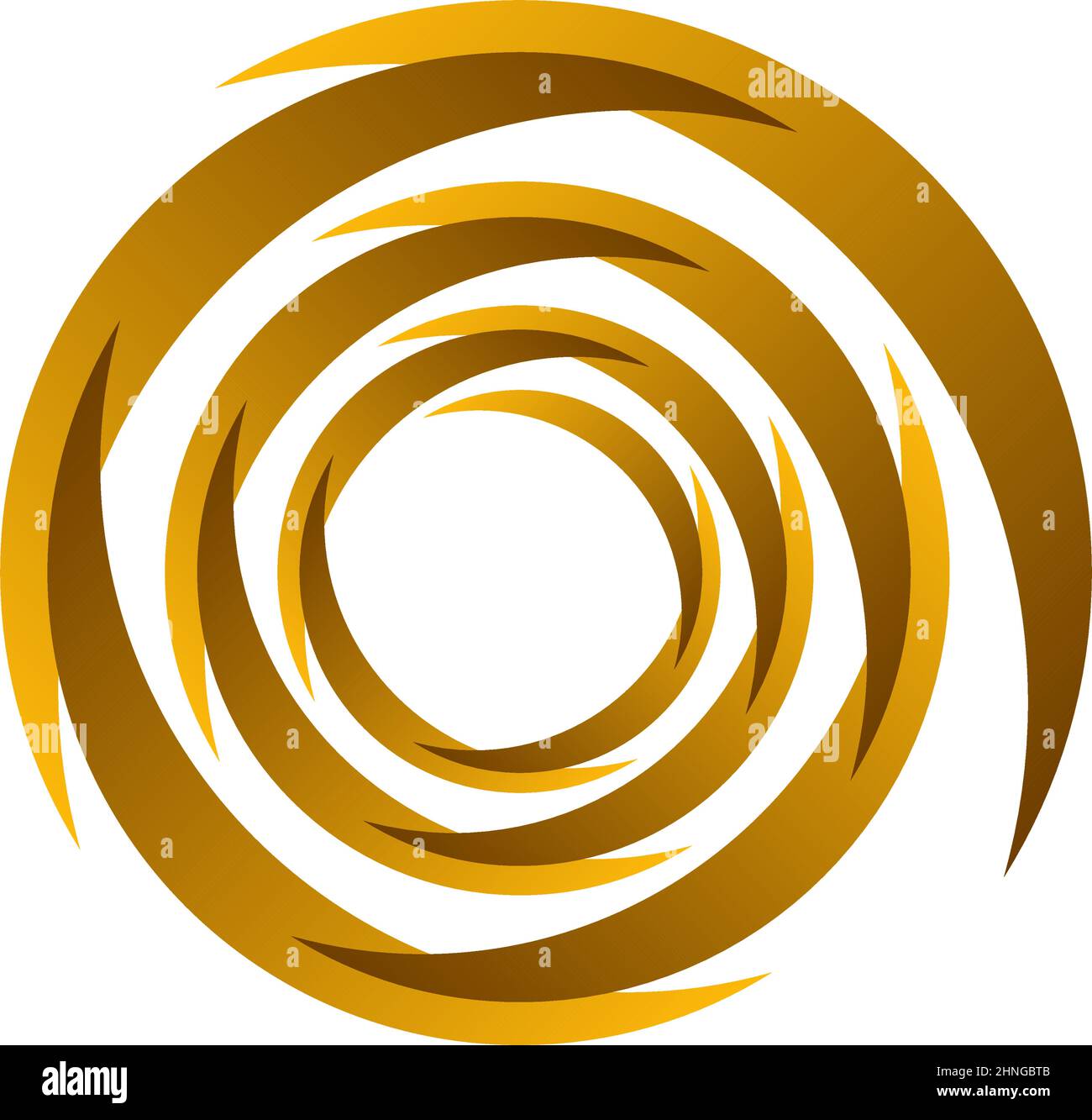 Spiral Swirl Twirl Rotating Segmented Circle Circular Swoosh Circle Design Element Icon