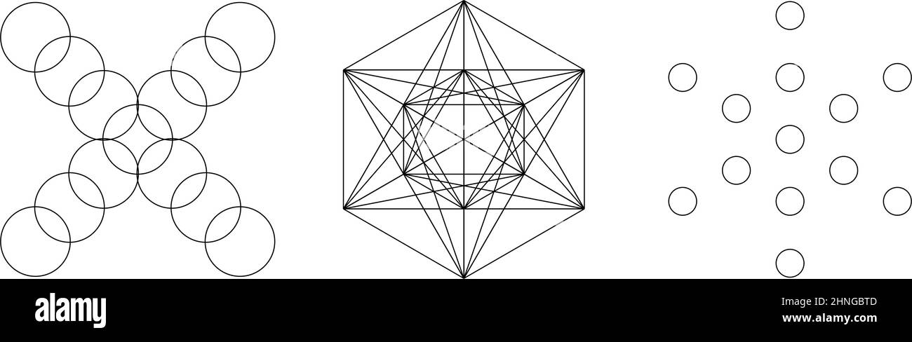 Geometric formation, icon, symbol. Vector illustration with abstract ...