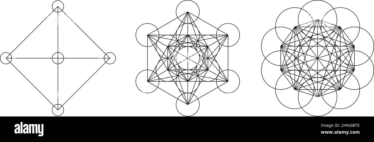 Geometric formation, icon, symbol. Vector illustration with abstract ...