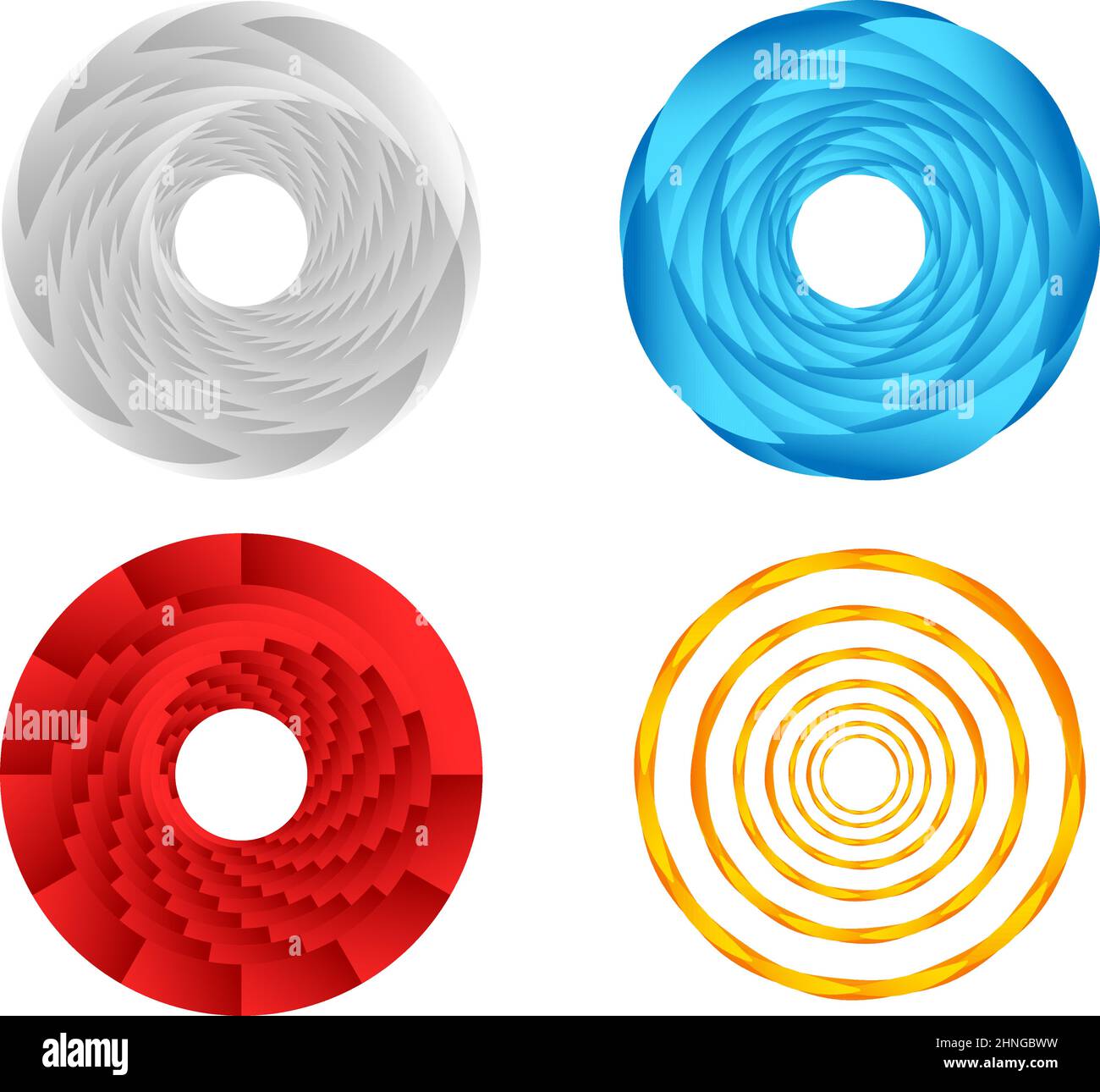Abstract geometric circle, ring design element. Circular, concentric ...