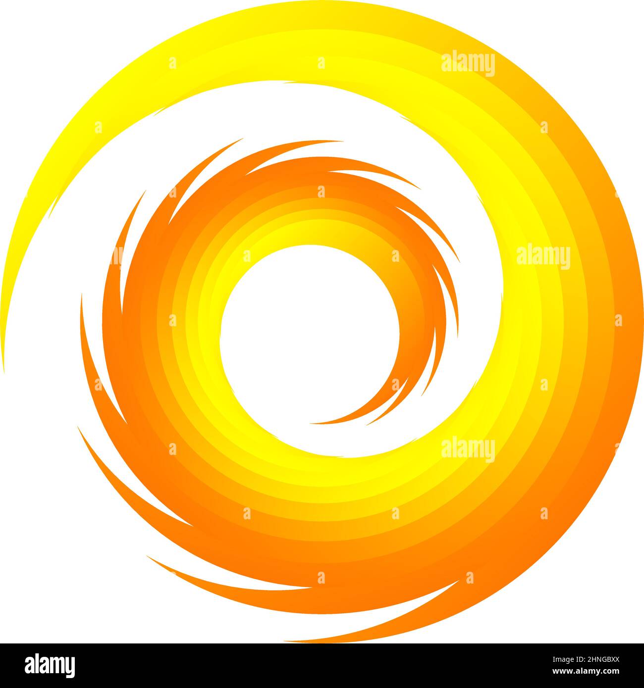 Spiral, swirl, twirl. Rotating segmented circle, circular swoosh circle ...