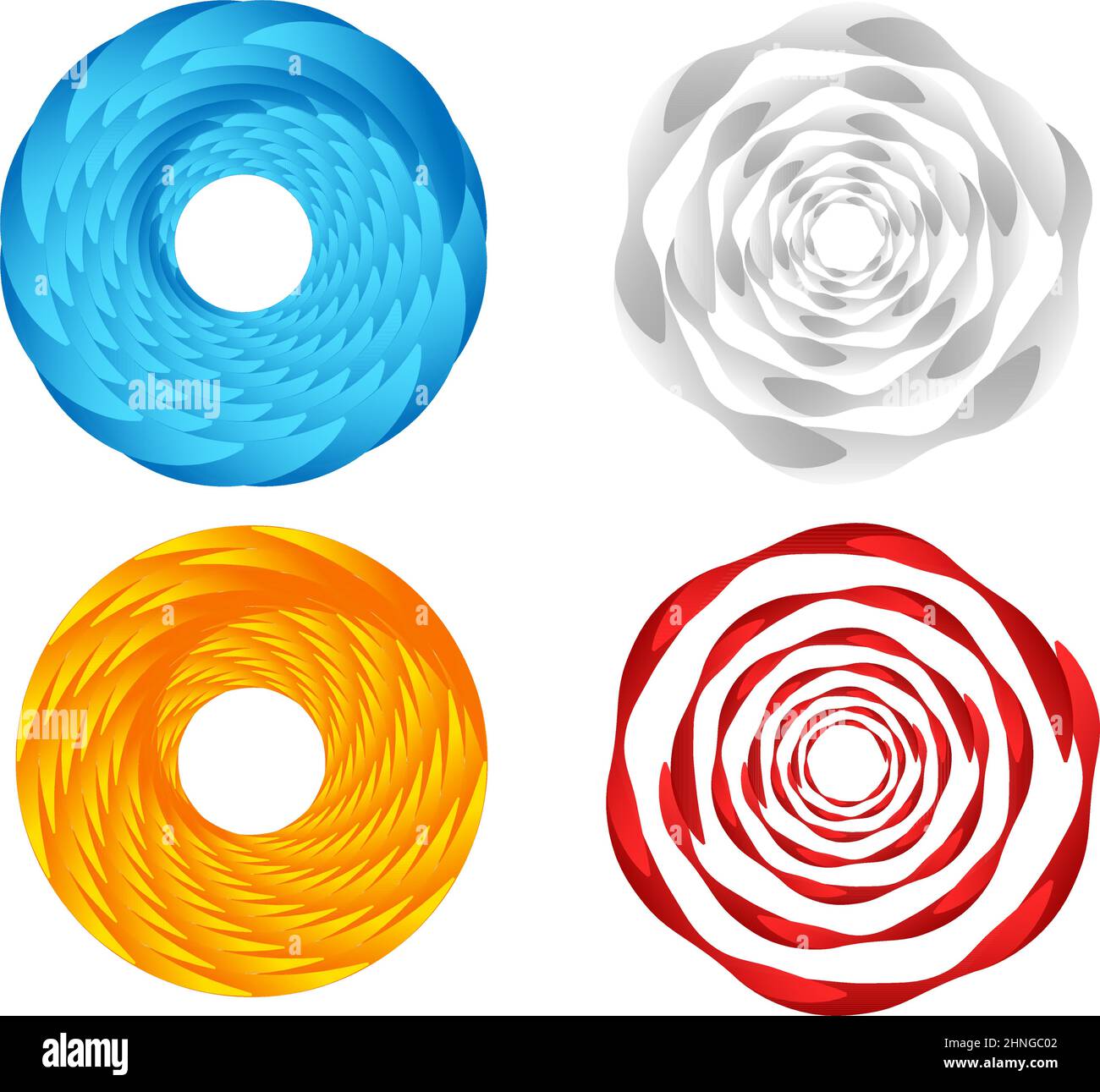 Abstract geometric circle, ring design element. Circular, concentric circlet. Swirl, twirl ...