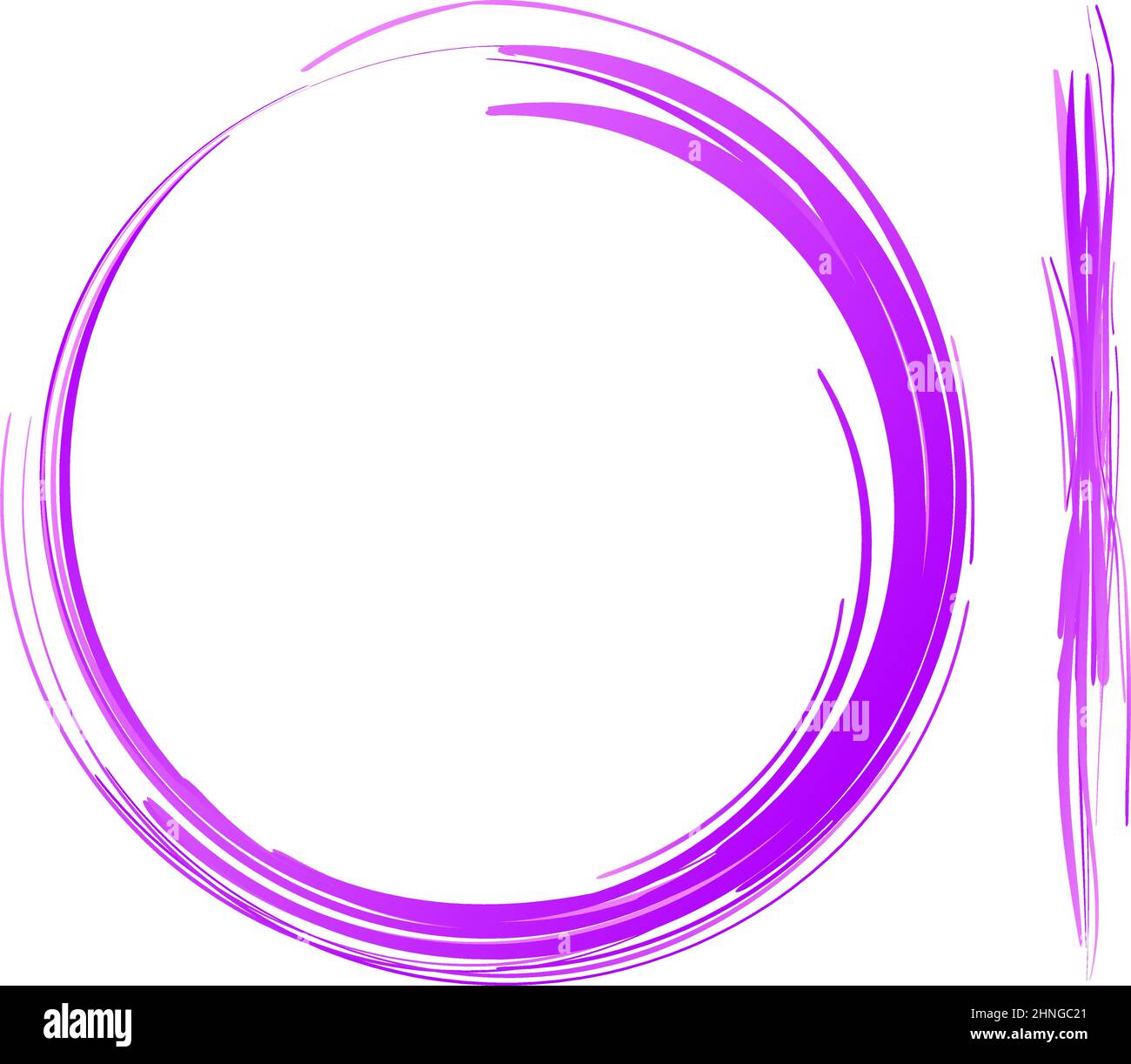 Pink, purple grungy, grunge circle and brushstroke with sketchy, doodle ...