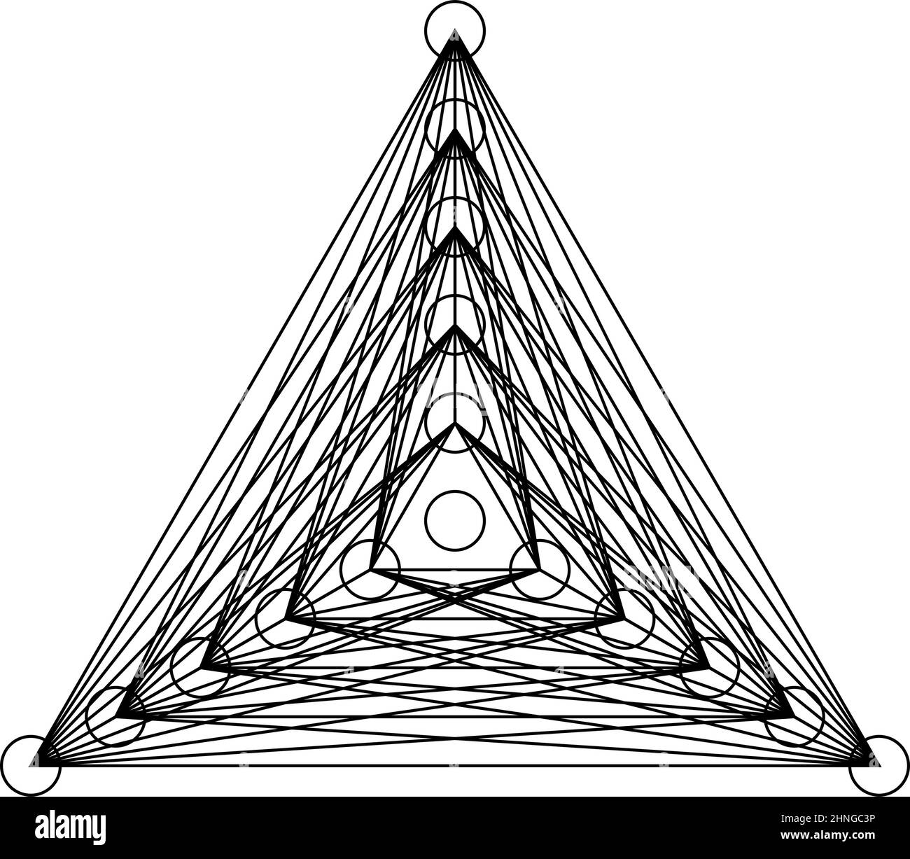 Geometric formation, icon, symbol. Vector illustration with abstract ...