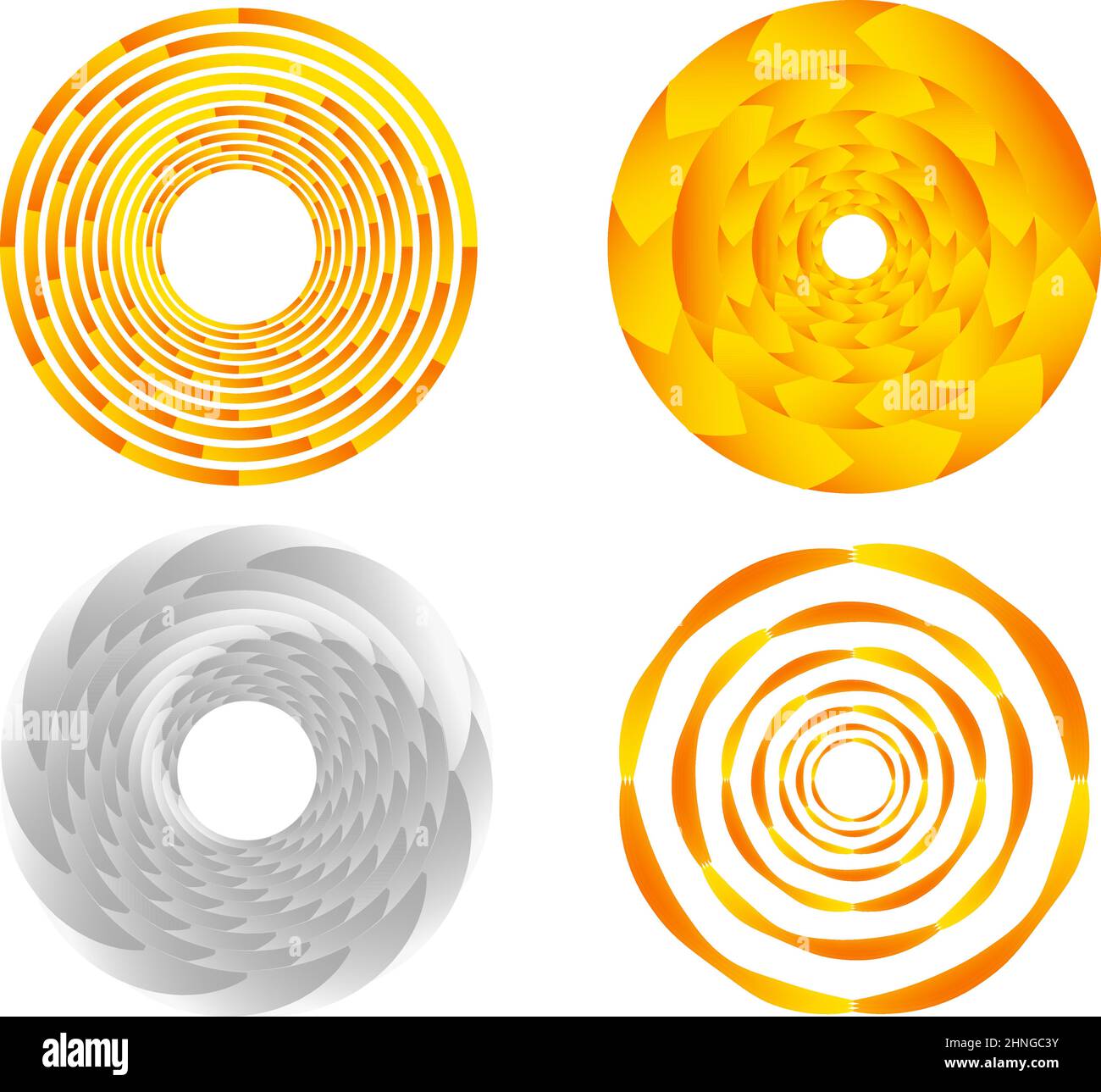 Abstract geometric circle, ring design element. Circular, concentric circlet. Swirl, twirl ...