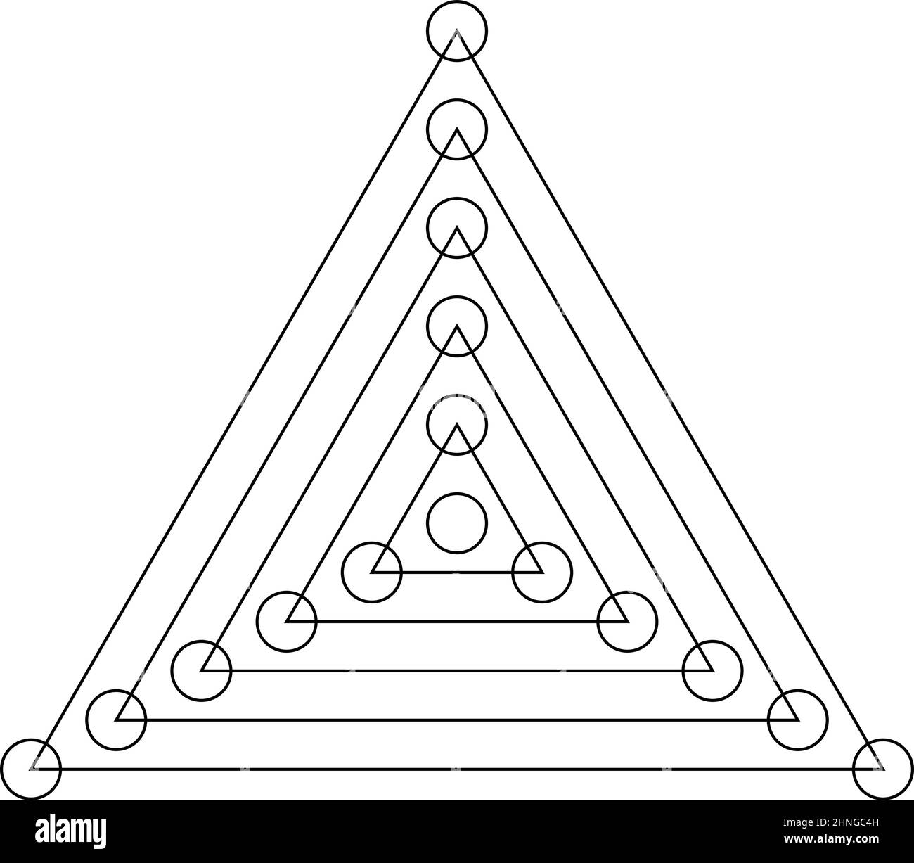 Geometric formation, icon, symbol. Vector illustration with abstract ...