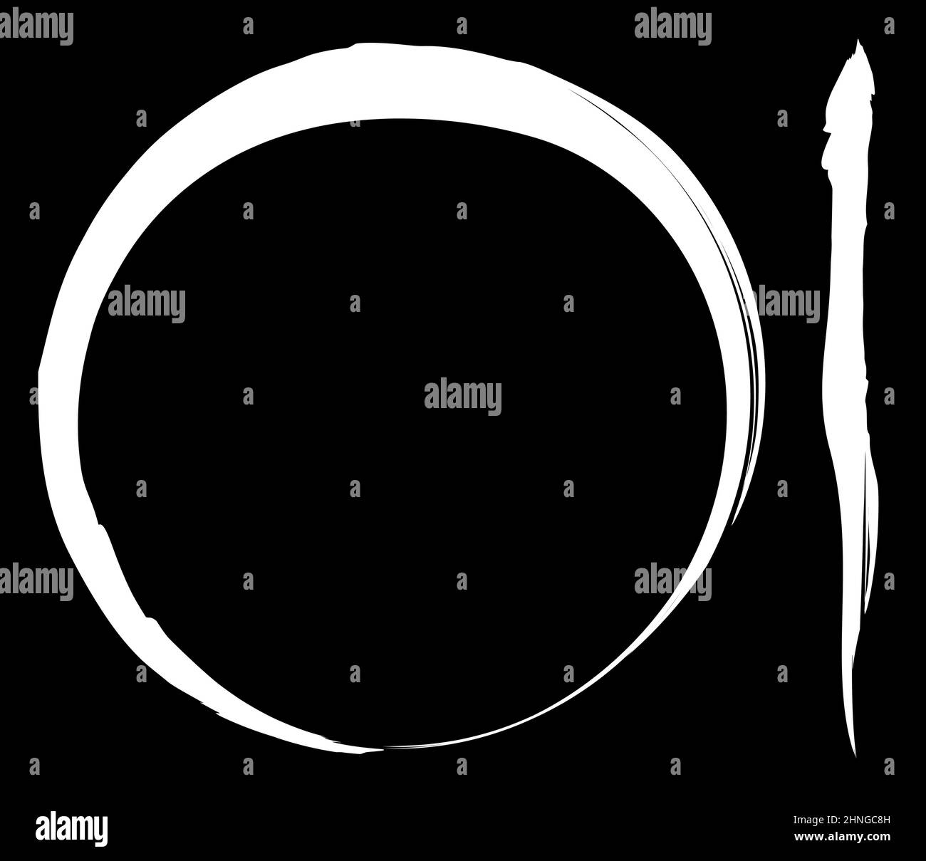 White chalk grungy, grunge circle and brushstroke with sketchy, doodle ...