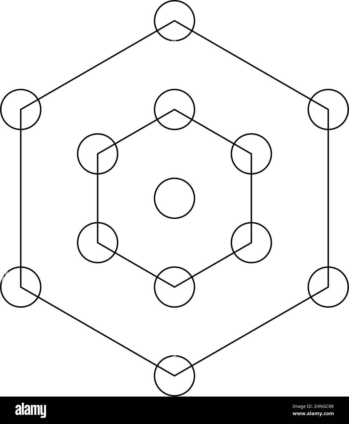 Geometric formation, icon, symbol. Vector illustration with abstract ...