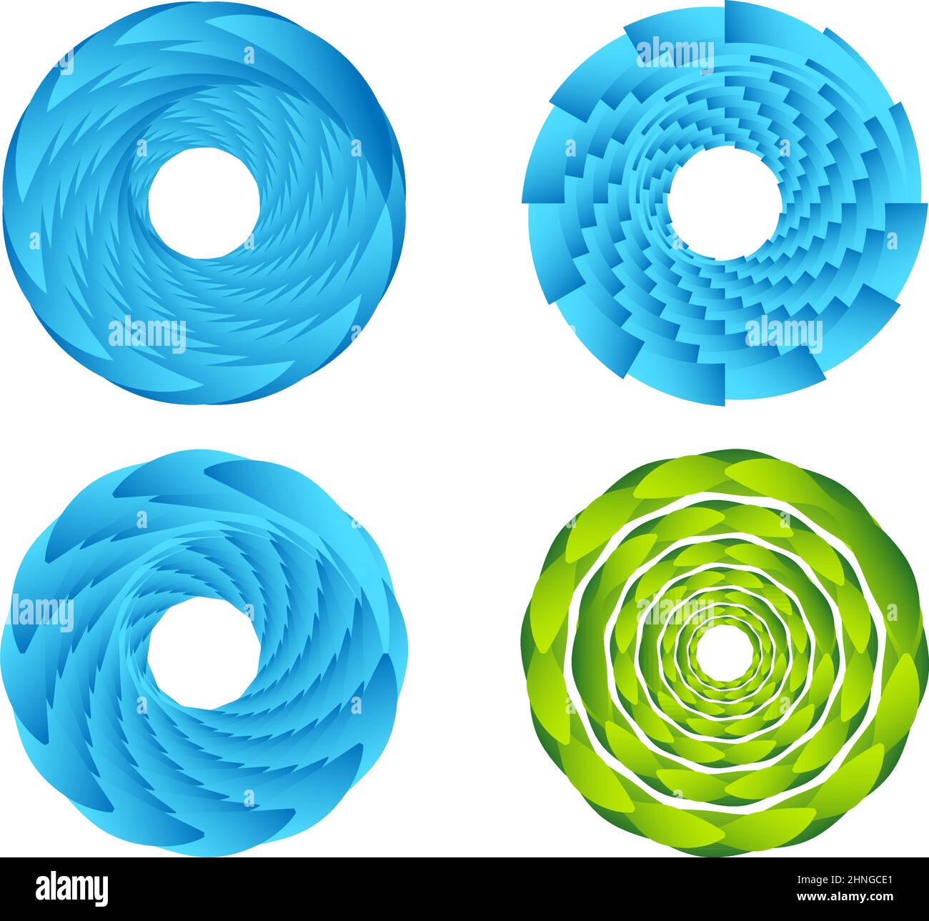 Abstract geometric circle, ring design element. Circular, concentric circlet. Swirl, twirl ...