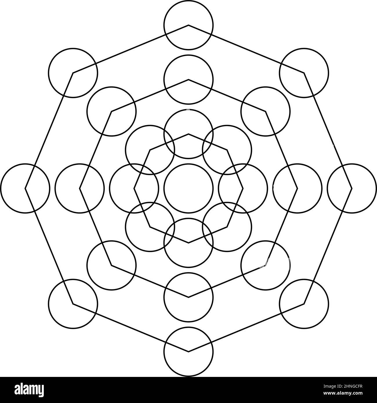 Geometric formation, icon, symbol. Vector illustration with abstract ...