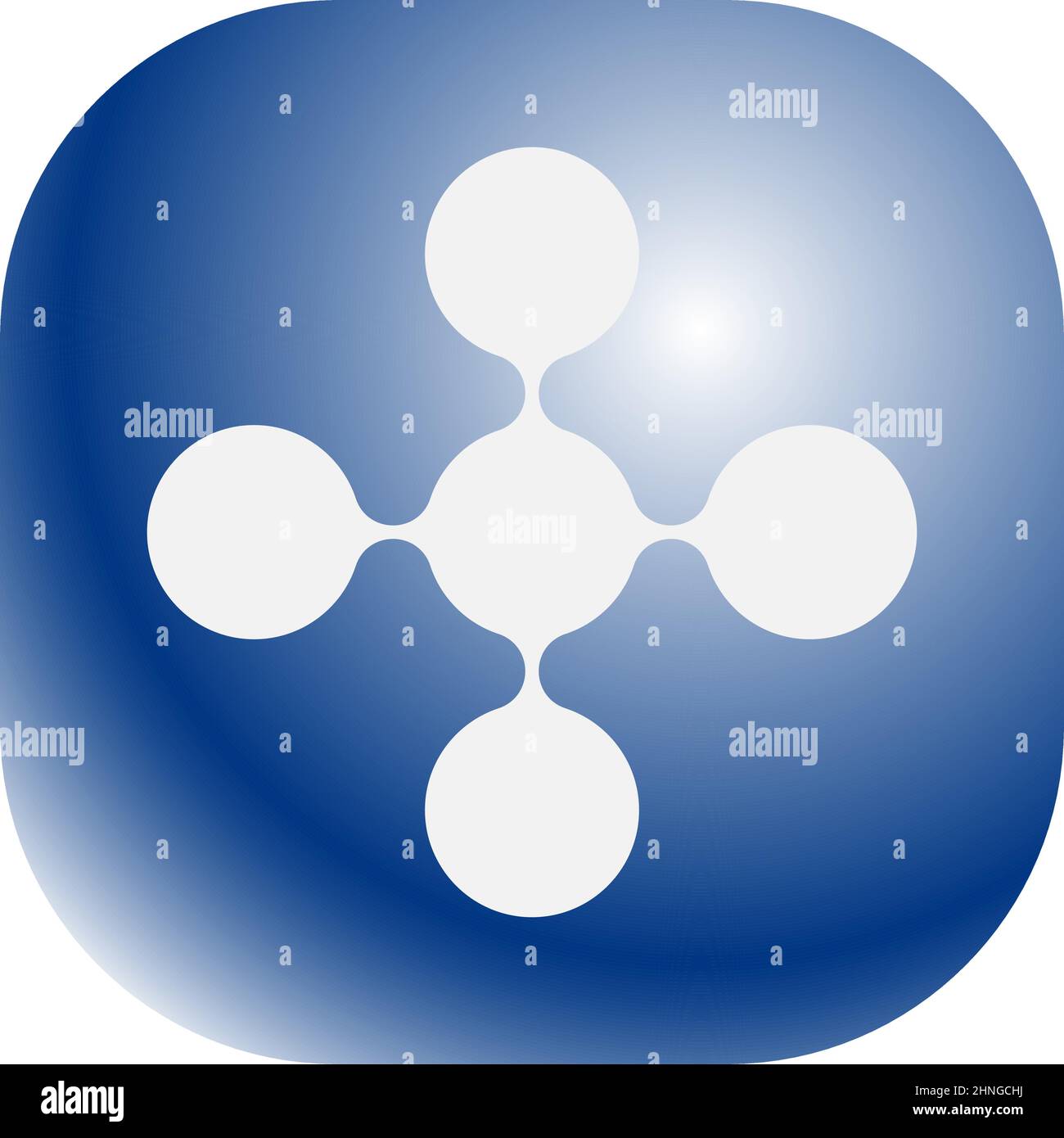 Connected circles, nodes as technology, tech, electronics and ...