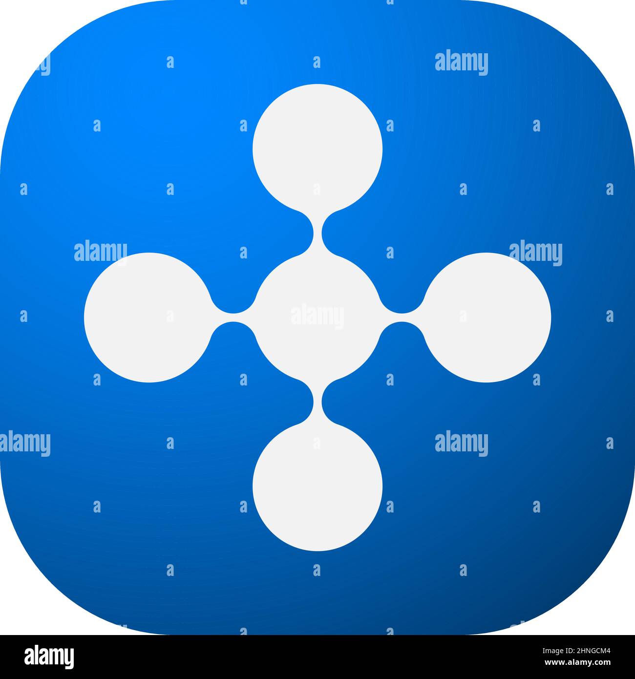 Connected circles, nodes as technology, tech, electronics and ...