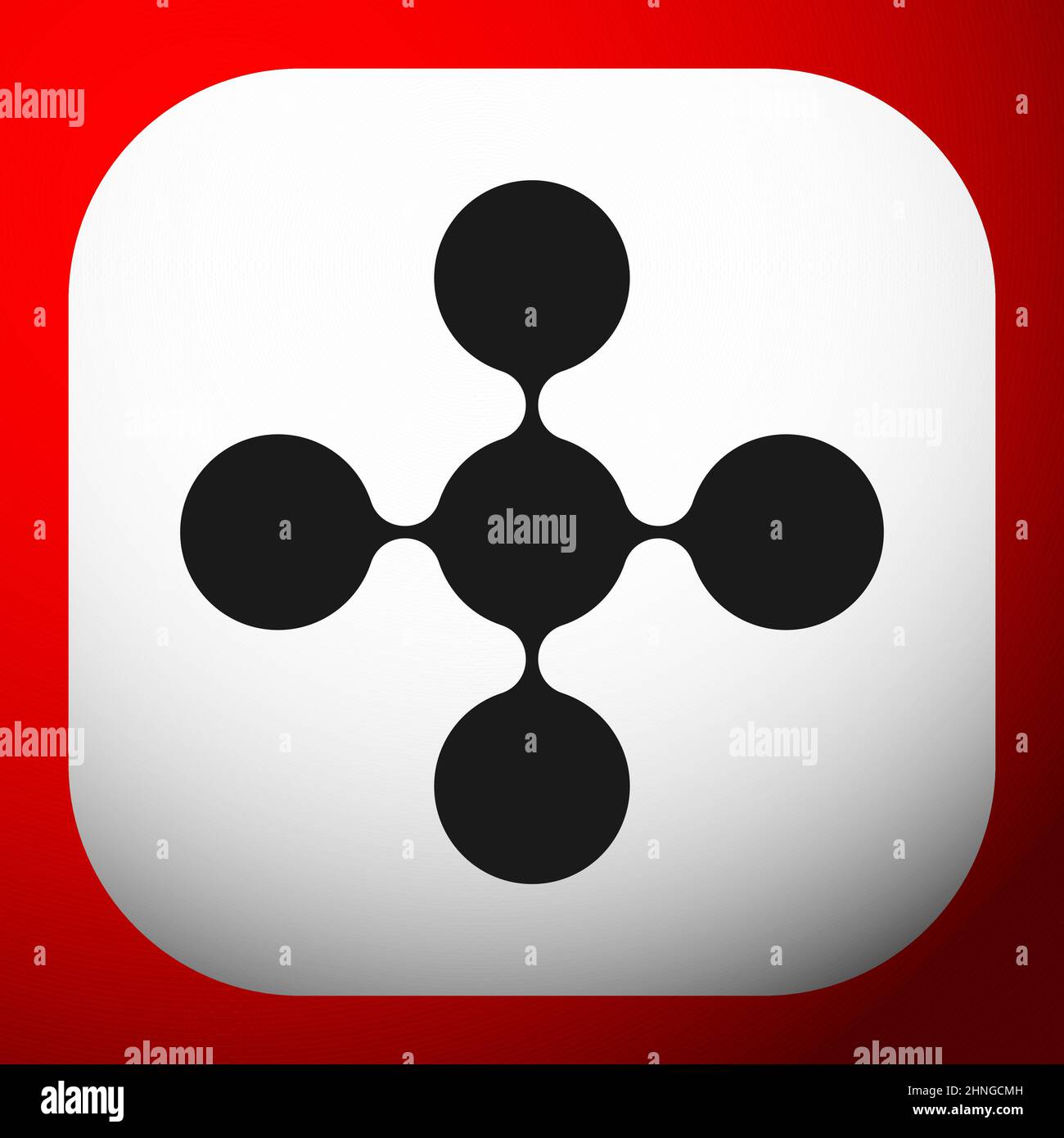 Connected circles, nodes as technology, tech, electronics and ...