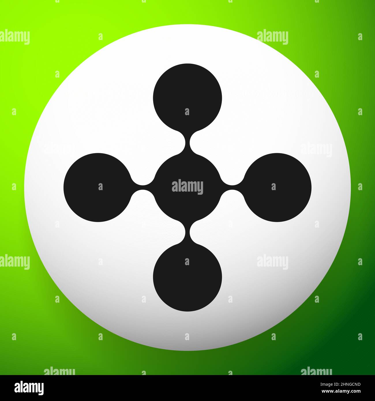 Connected circles, nodes as technology, tech, electronics and ...