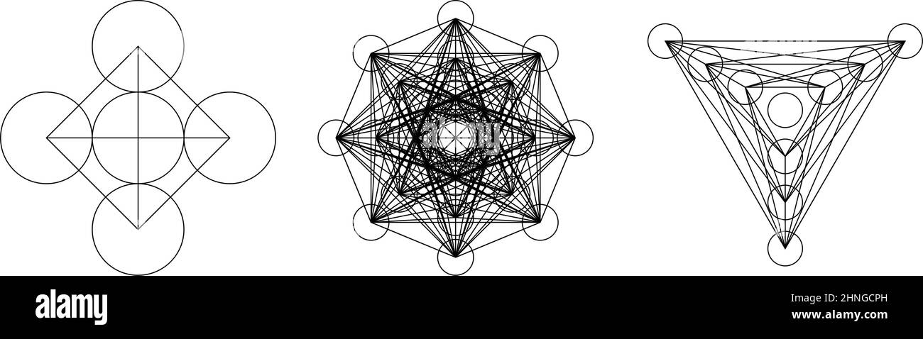 Geometric formation, icon, symbol. Vector illustration with abstract ...