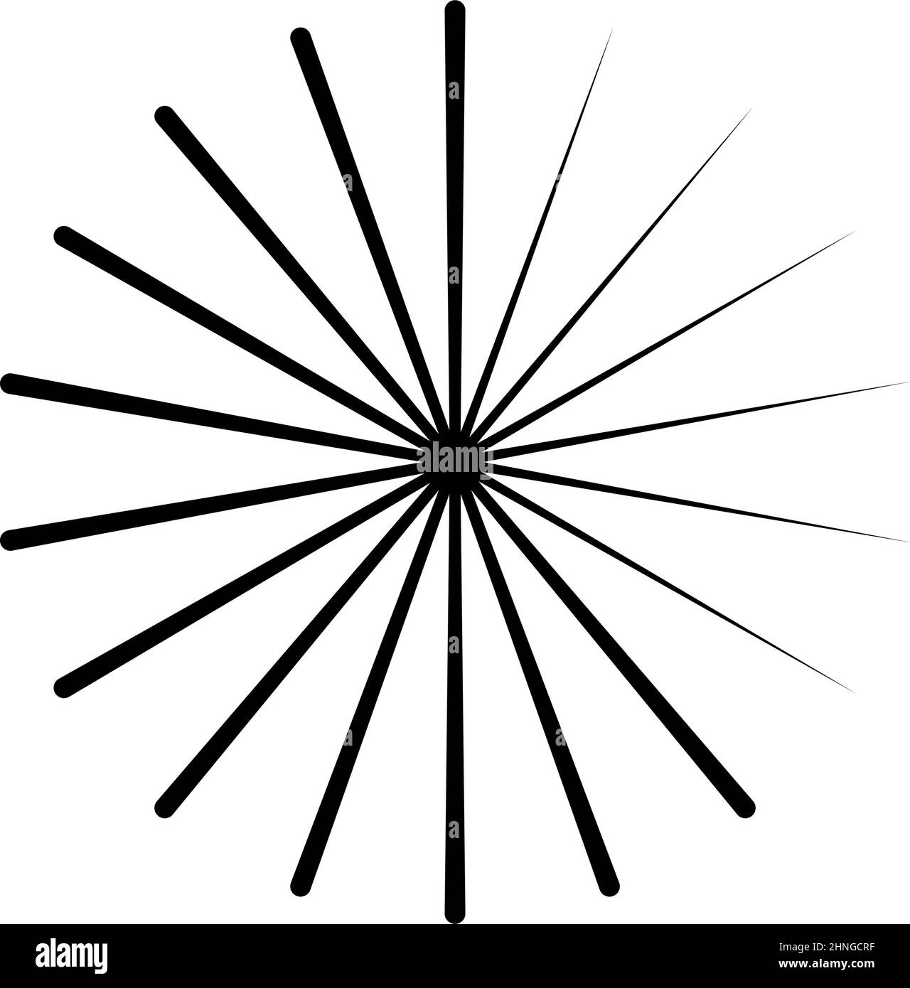 Radial, radiating lines, stripes design element - stock vector ...