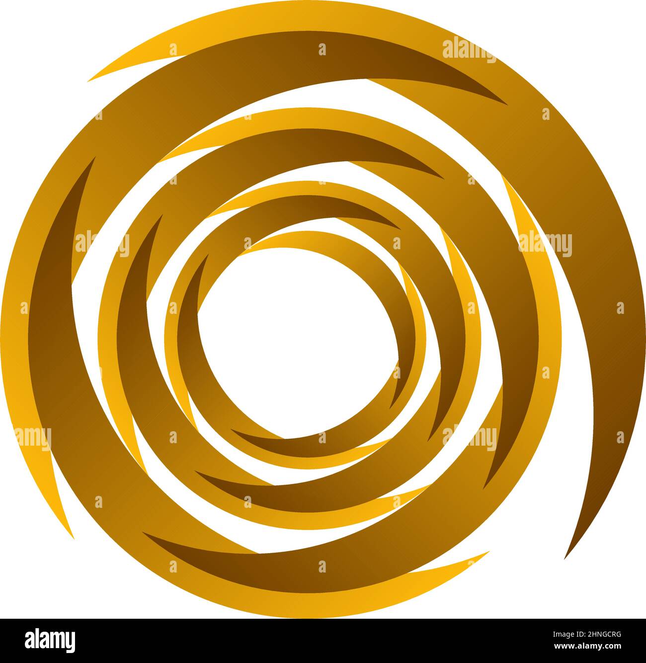 Spiral, swirl, twirl. Rotating segmented circle, circular swoosh circle ...
